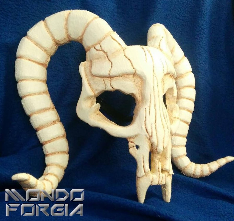 Goat skull mask for cosplay larp halloween bones skeleton | Etsy
