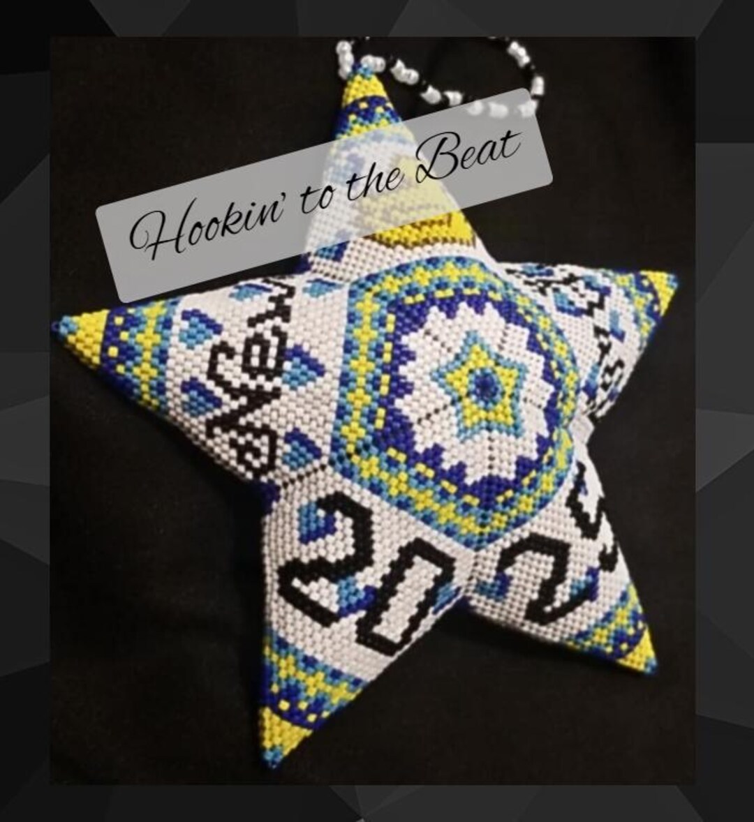 3D Peyote Star - 2025 Blue Duckie New Baby Star - Digital Download - Etsy