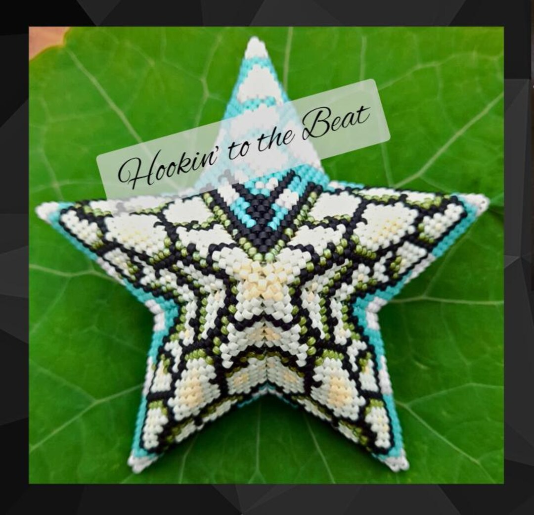 3D Peyote Star - Blue Sky Flutterby 7 - Digital Download - Etsy