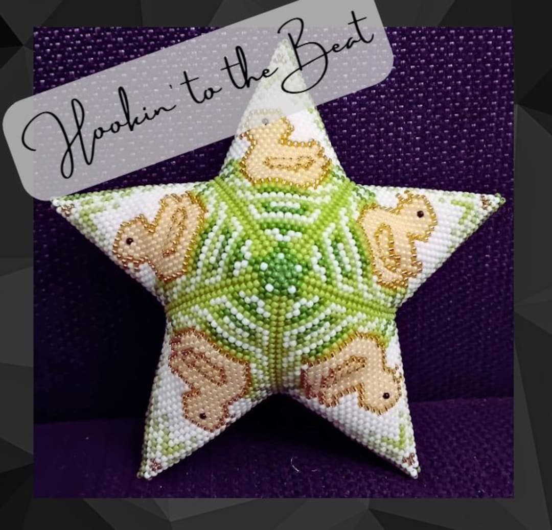 3D Peyote Star - Duckie Star (green) - Digital Download - Etsy