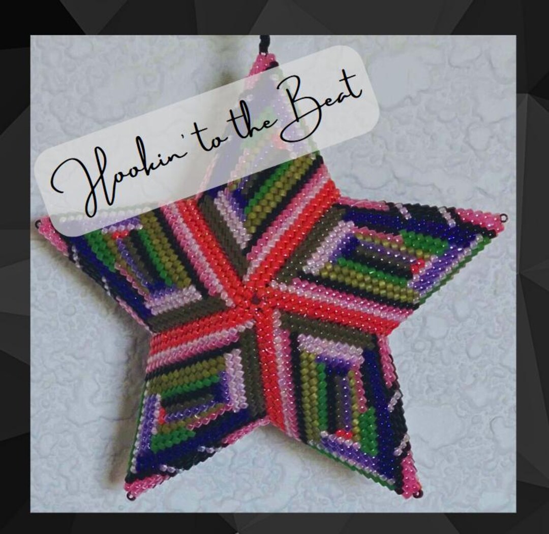 3D Peyote Star - Striped Mania No. 2 - Digital Download (front and Back ...