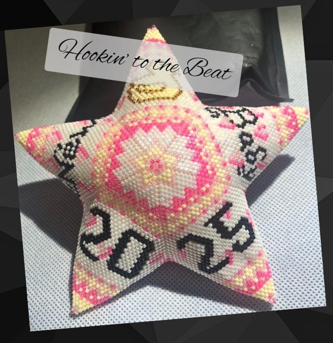 3D Peyote Star - 2025 Pink Duckie New Baby Star - Digital Download - Etsy
