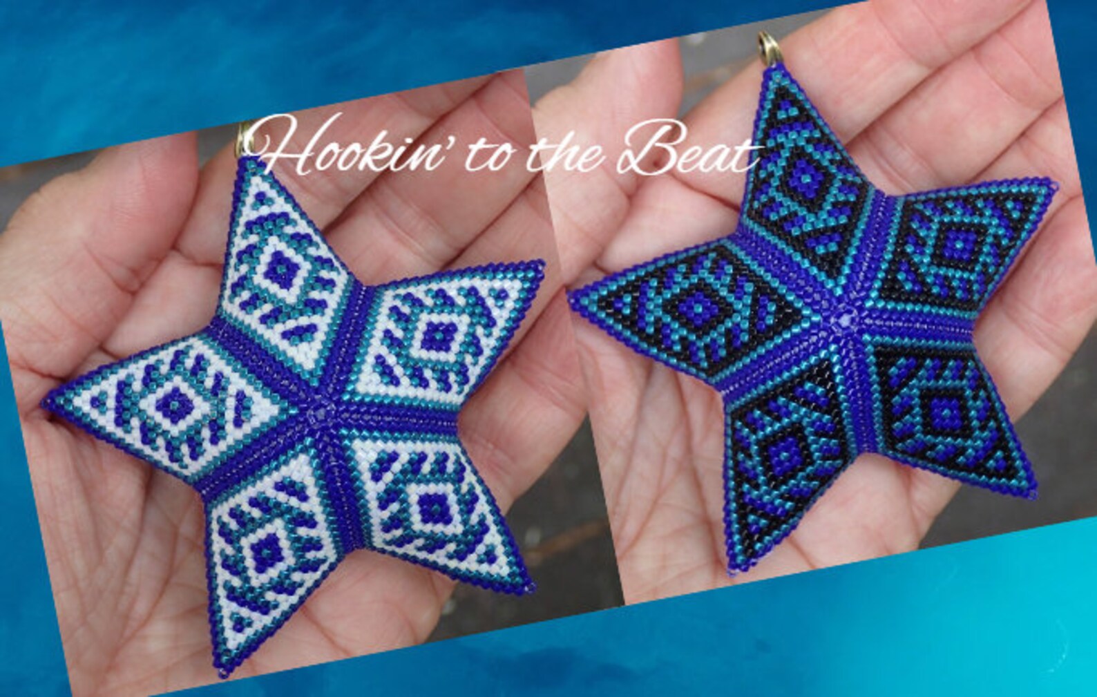 3D Peyote Star single Star / Different Pattern on Each Side - Etsy