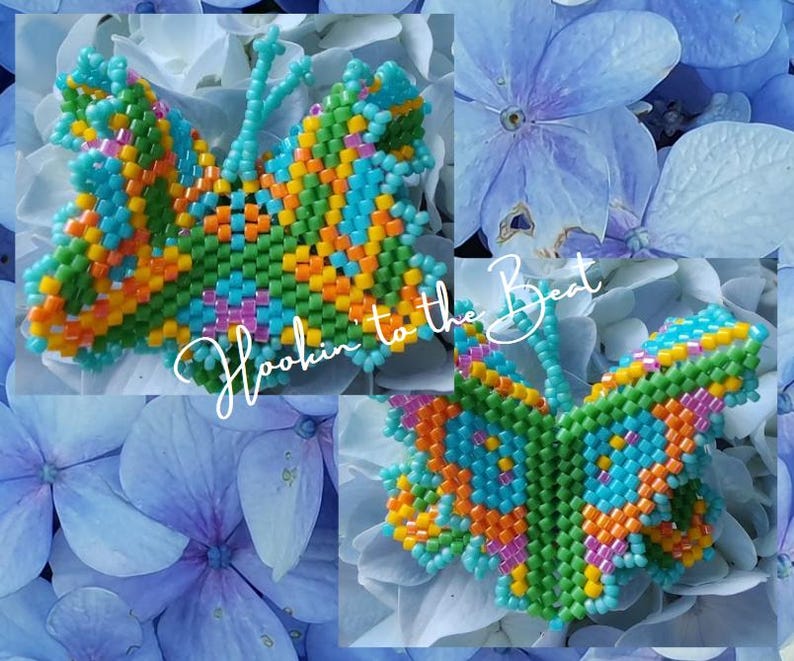 Flutter of Summer Sunset Butterfly Set - 3 Mini Butterflies (14 Rows ...
