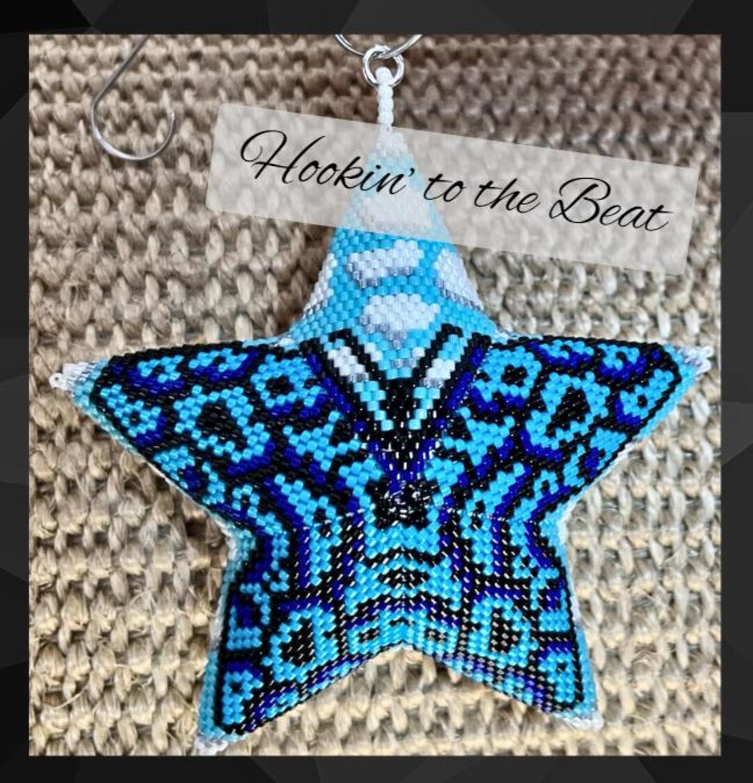 3D Peyote Star - Blue Sky Flutterby 5 - Digital Download - Etsy