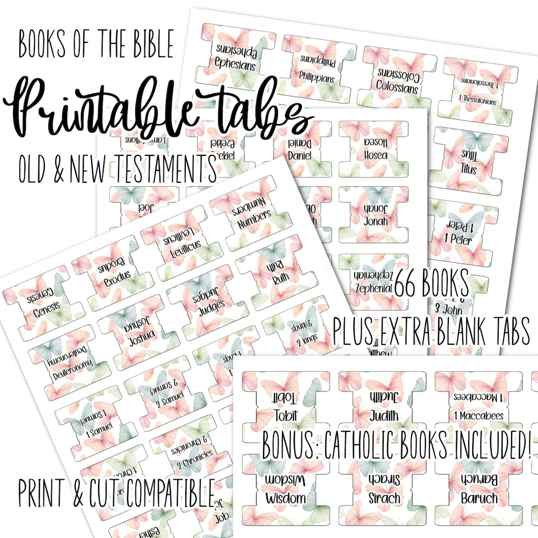 Bible Tabs Printable Bible Tabs Bible Journaling Tabs Bible Journaling ...