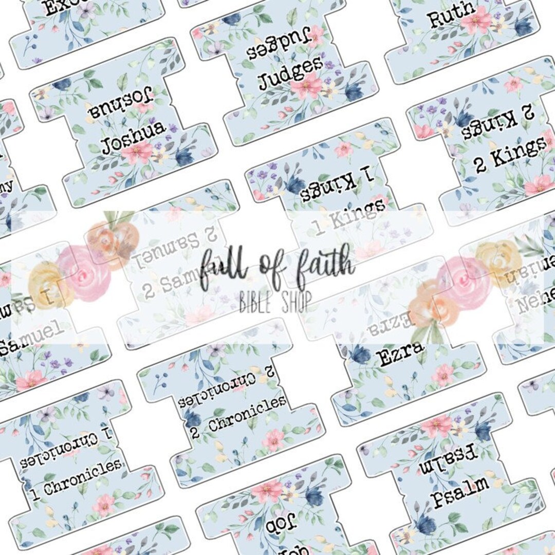 Bible Tabs Stickers | Floral | Bible Journaling Tabs | Bible Journaling ...