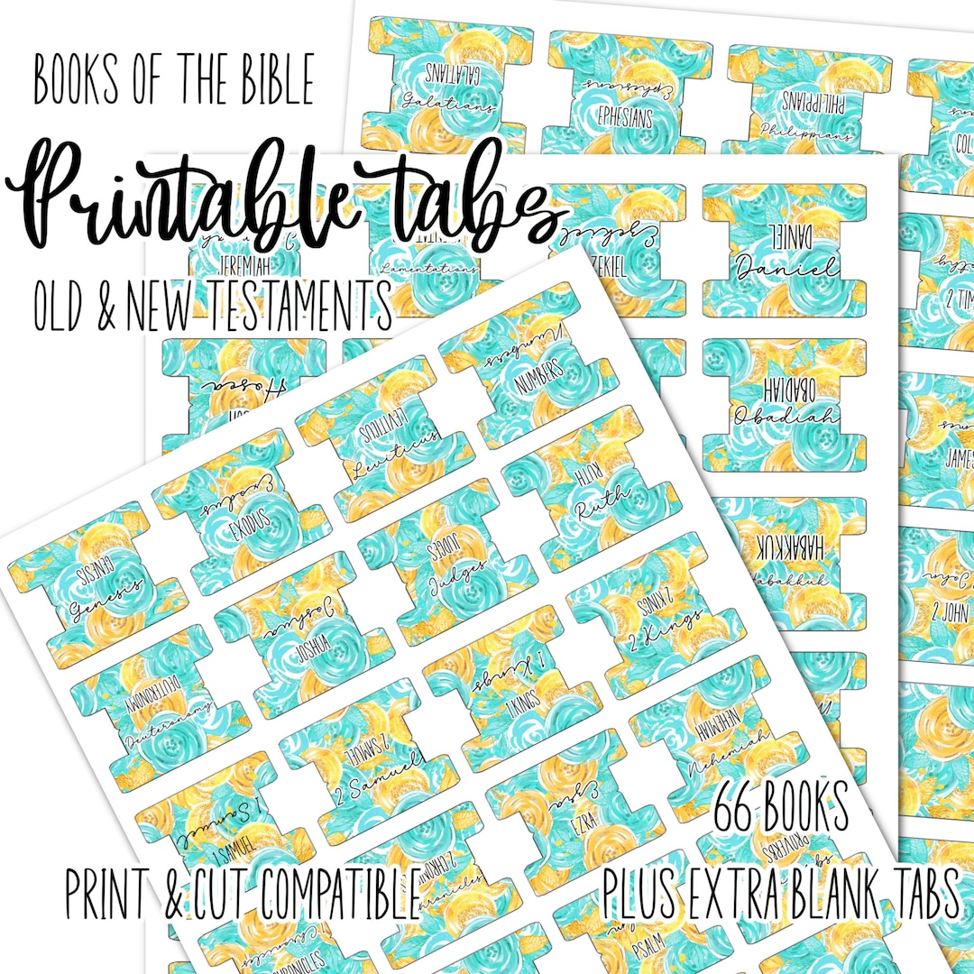 Bible Tabs Printable Bible Tabs Bible Journaling Tabs - Etsy