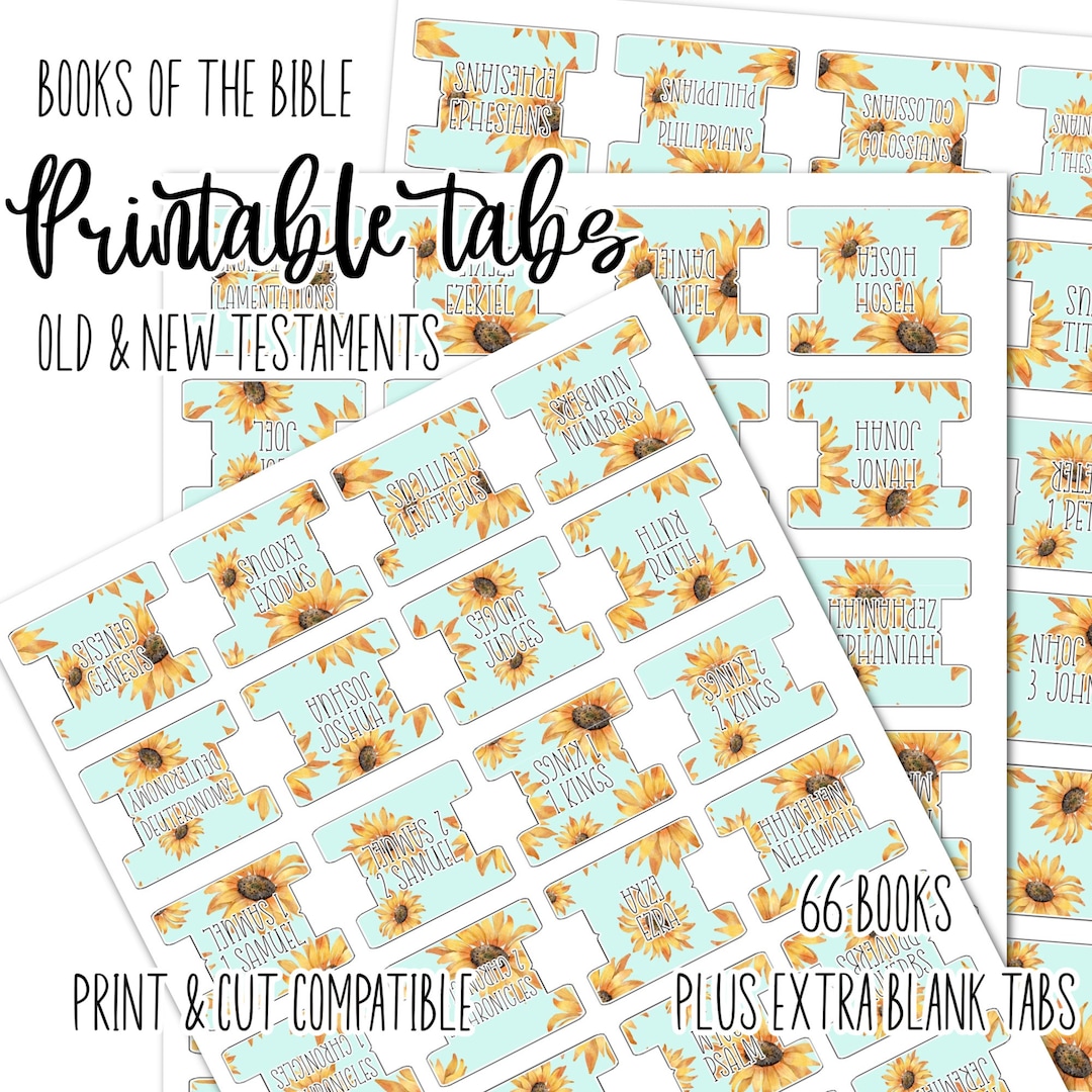 Printable Bible Tabs Download | 66 Books of Bible | Cricut Print and ...