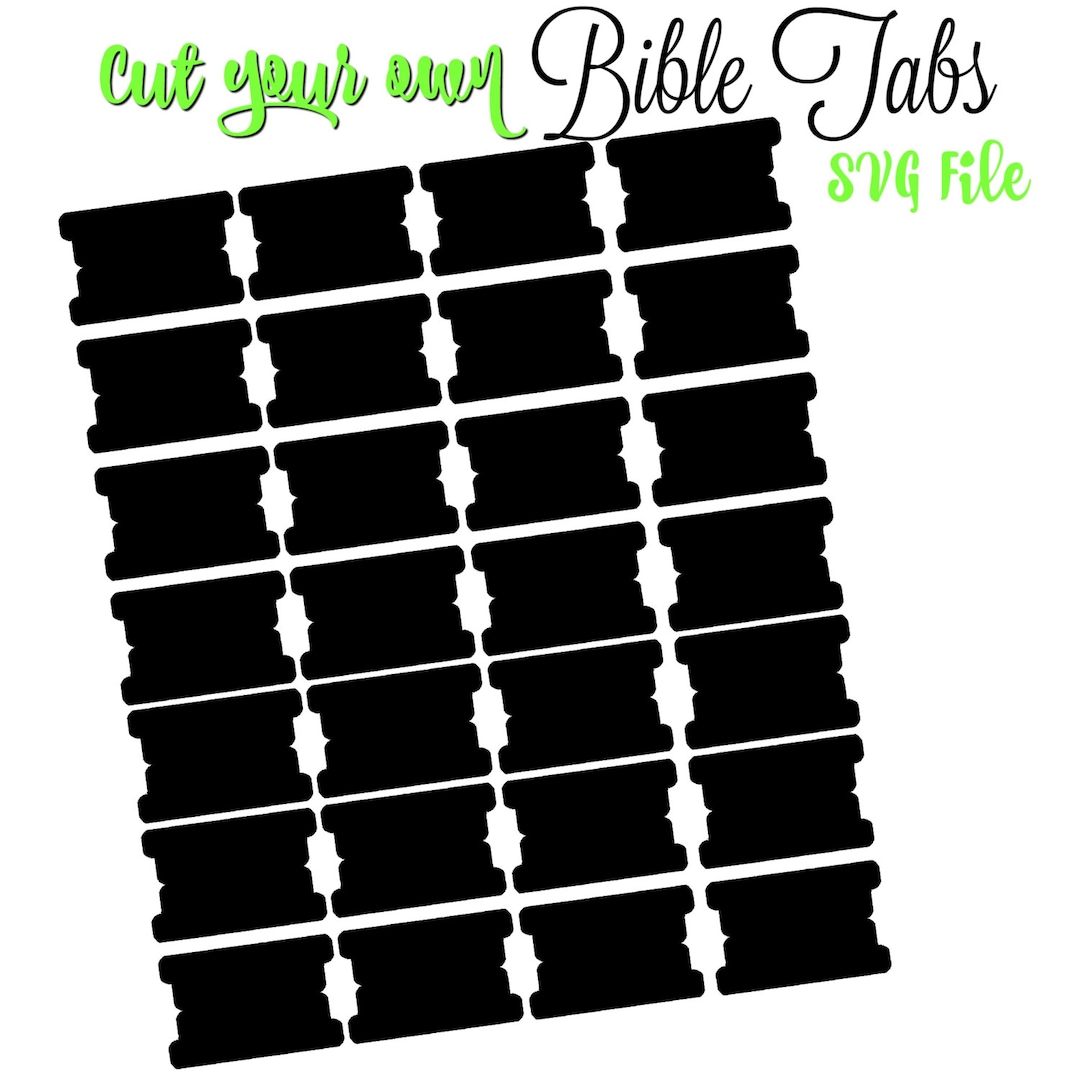 SVG Bible Tabs File - Cutting Machine Files - SVG - PNG - Jpeg - Pdf - Etsy