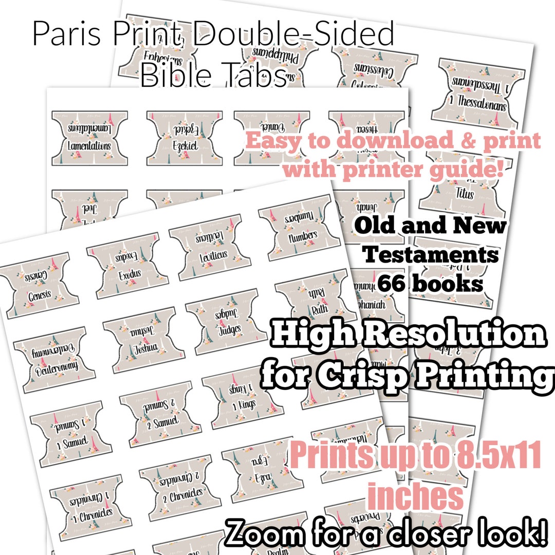 Bible Tabs Printable Bible Tabs Bible Journaling Tabs - Etsy