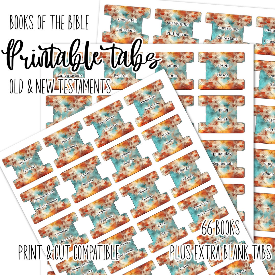 Bible Tabs Aztec Printable Bible Tabs Bible Journaling Tabs Bible ...