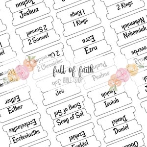 Printable Blank Bible Tabs Download | 66 Books of Bible | Cricut Print ...