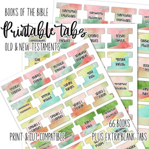 Bible Tabs Printable Bible Tabs Bible Journaling Tabs Bible Journaling ...