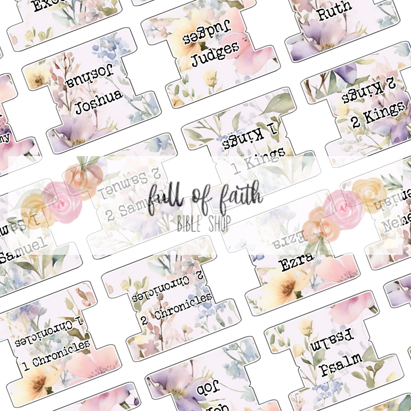 Printable Bible Tabs: Watercolor Floral Design (digital Download) - Etsy