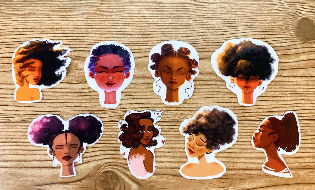 Set of 8 African American Decal Stickers,variety Melanin Sticker Pack ...