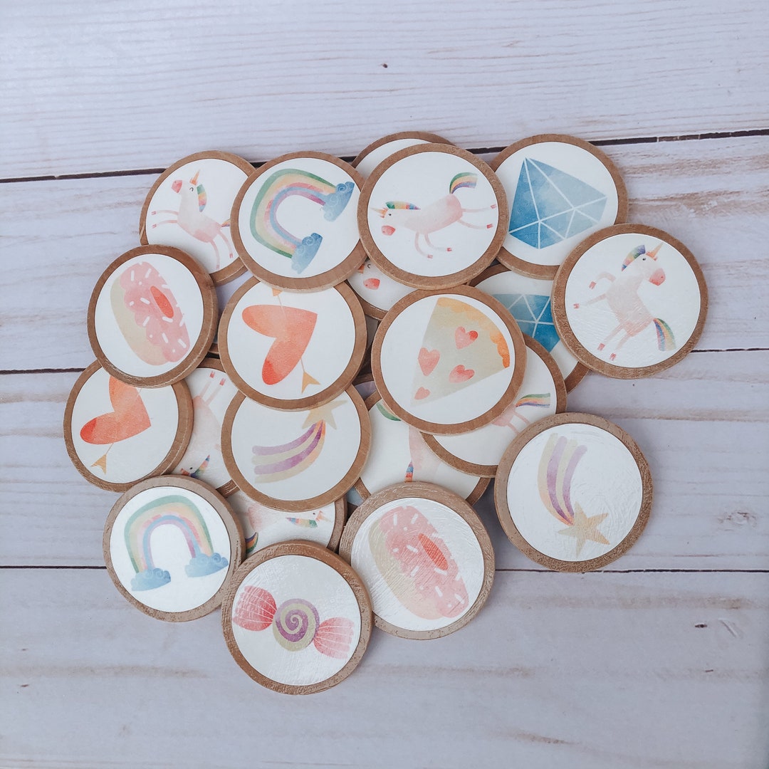 Unicorn and Rainbows Whimsical Matching Memory Game ~ I Believe in ...