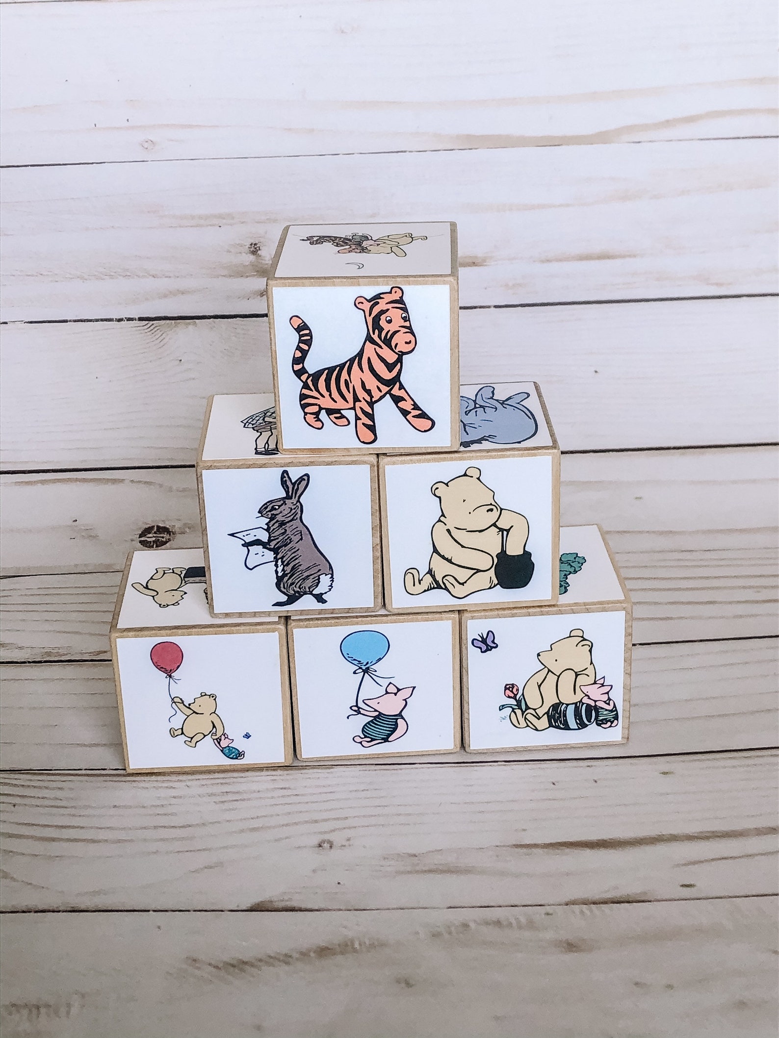 Winnie the Pooh Classic Nursery Blocks | Etsy