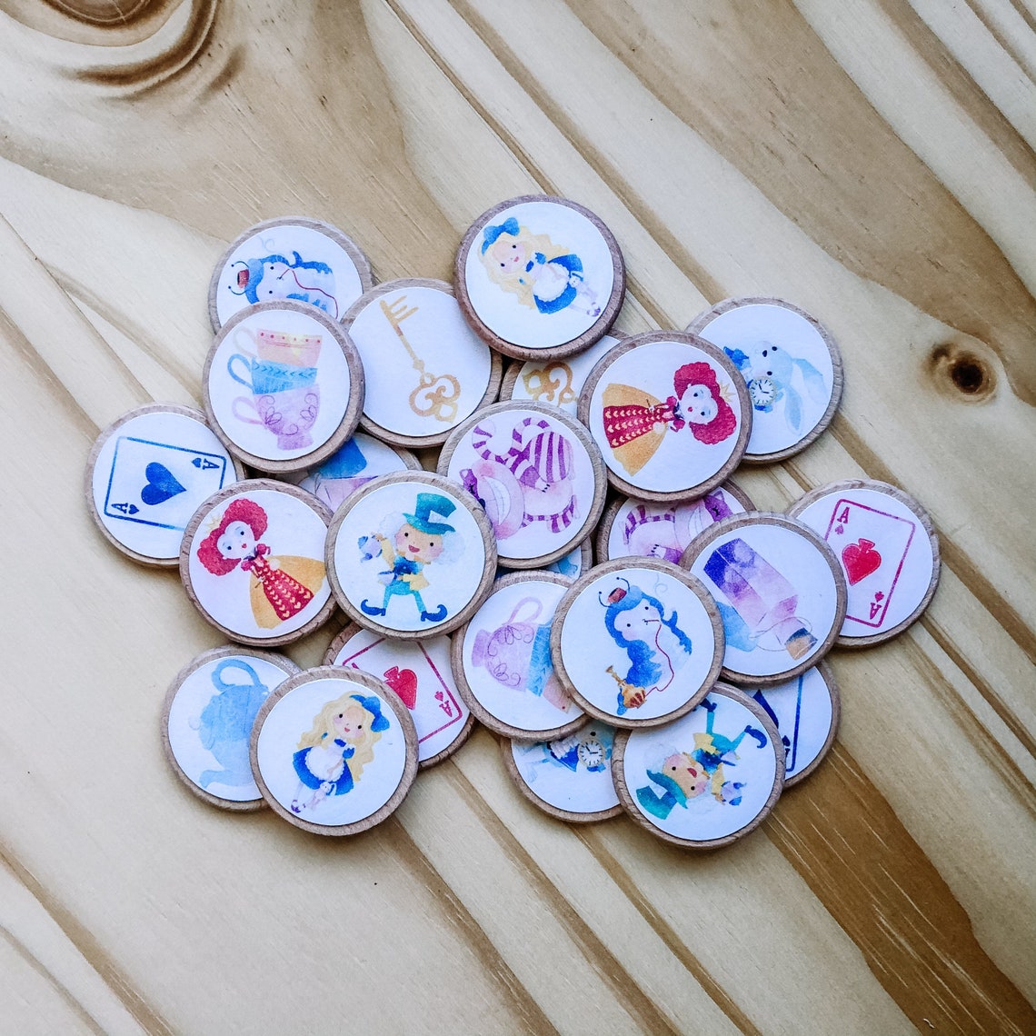 Alice in Wonderland Matching Memory Game - Storybook Theme Gifts - Etsy