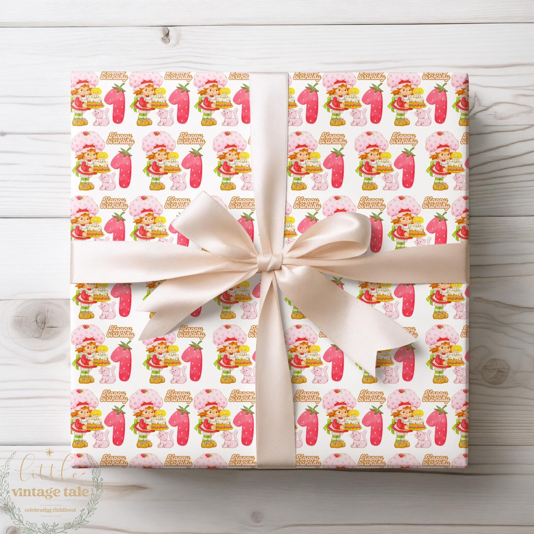 Strawberry Shortcake First Birthday Wrapping Paper - Etsy