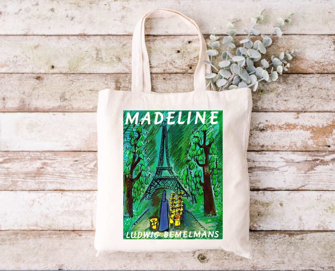 Madeline Storybook ,canvas Tote Bag Children, Library Bag, Little Girls ...