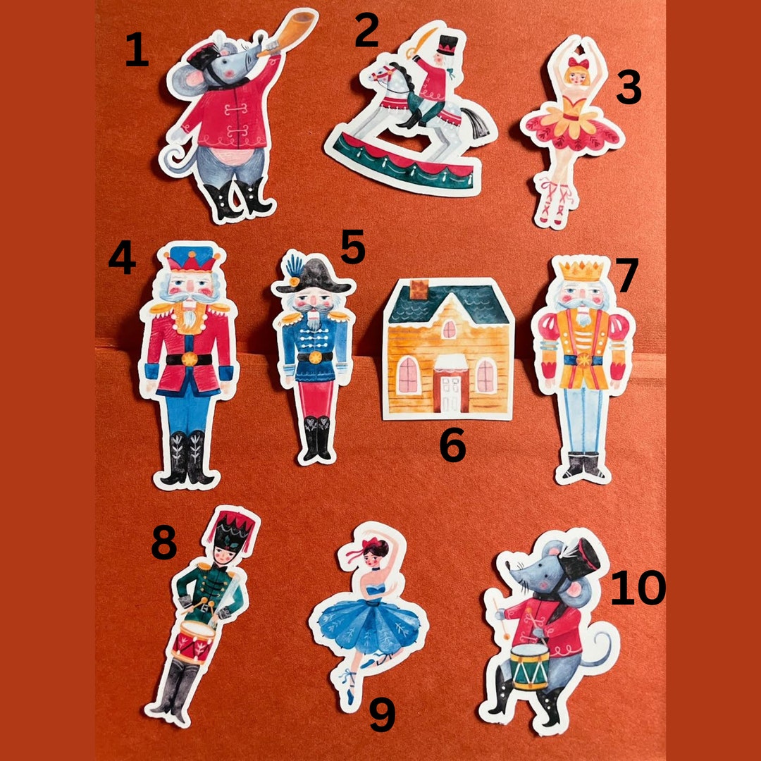 Nutcracker Stickers: Holiday Christmas Vinyl Decals - Etsy