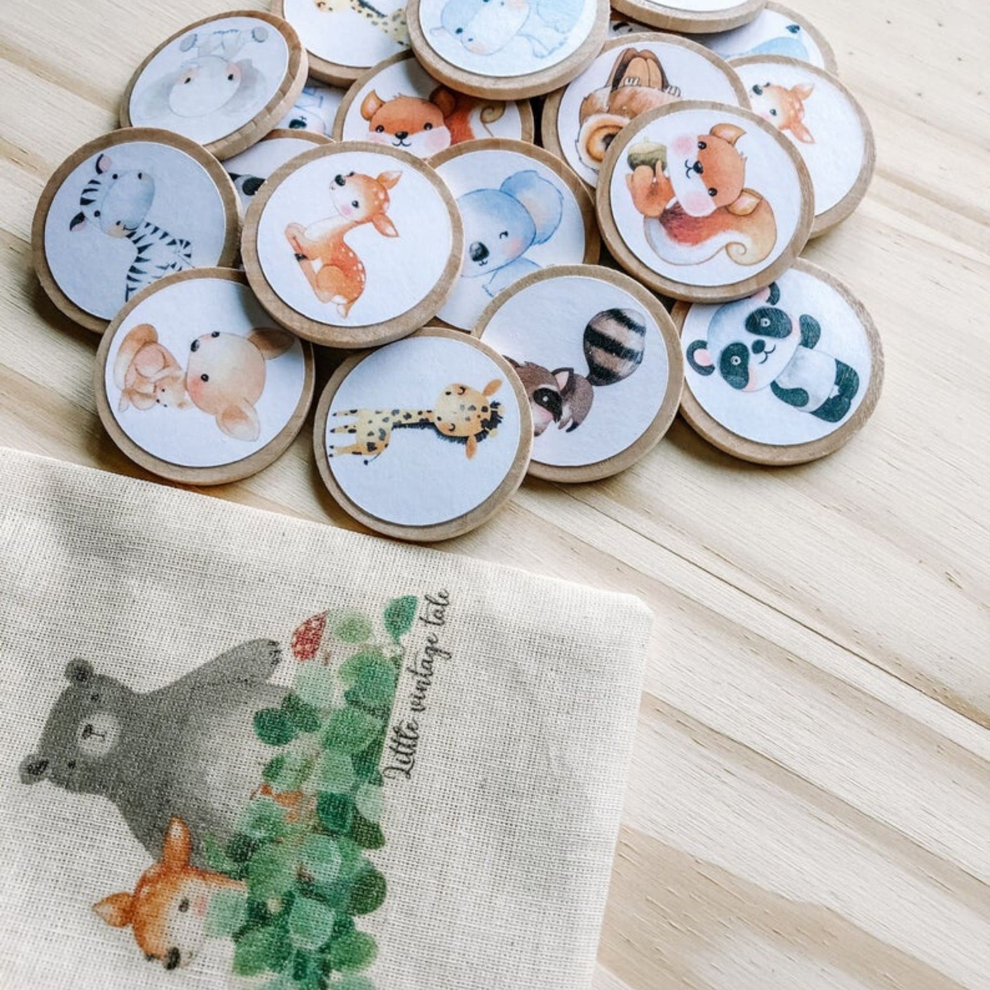 Memory Game Safari Forest Animals- Matching Game ~ Gift Set - Etsy