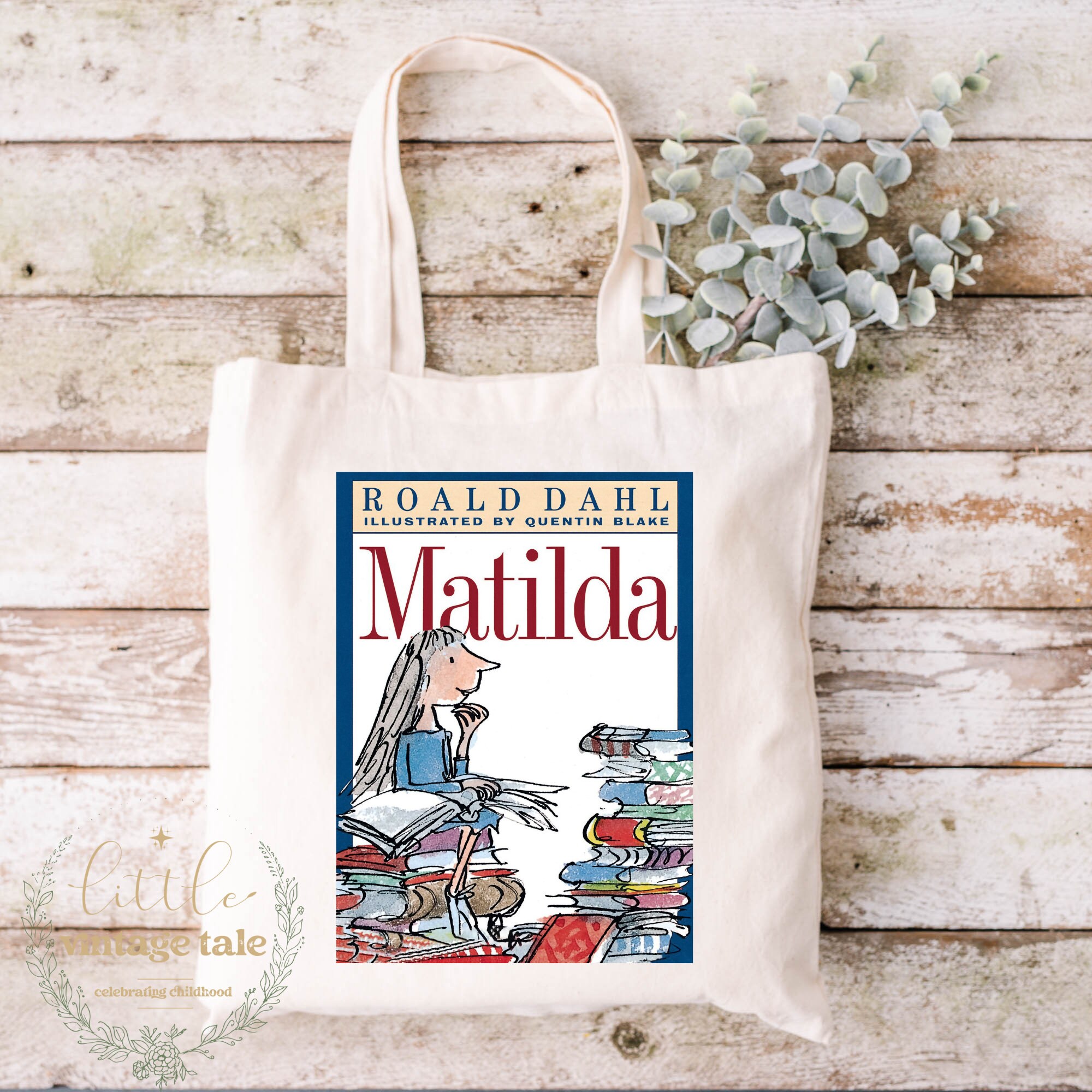 Matilda Storybook ,canvas Tote Bag Children, Library Bag, Roald Dahl - Etsy