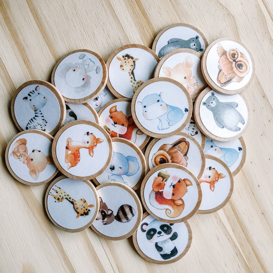 Memory Game Safari Forest Animals- Matching Game ~ Gift Set - Etsy