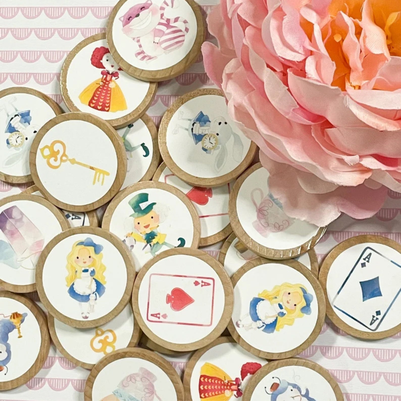Alice in Wonderland Matching Memory Game - Storybook Theme Gifts - Etsy