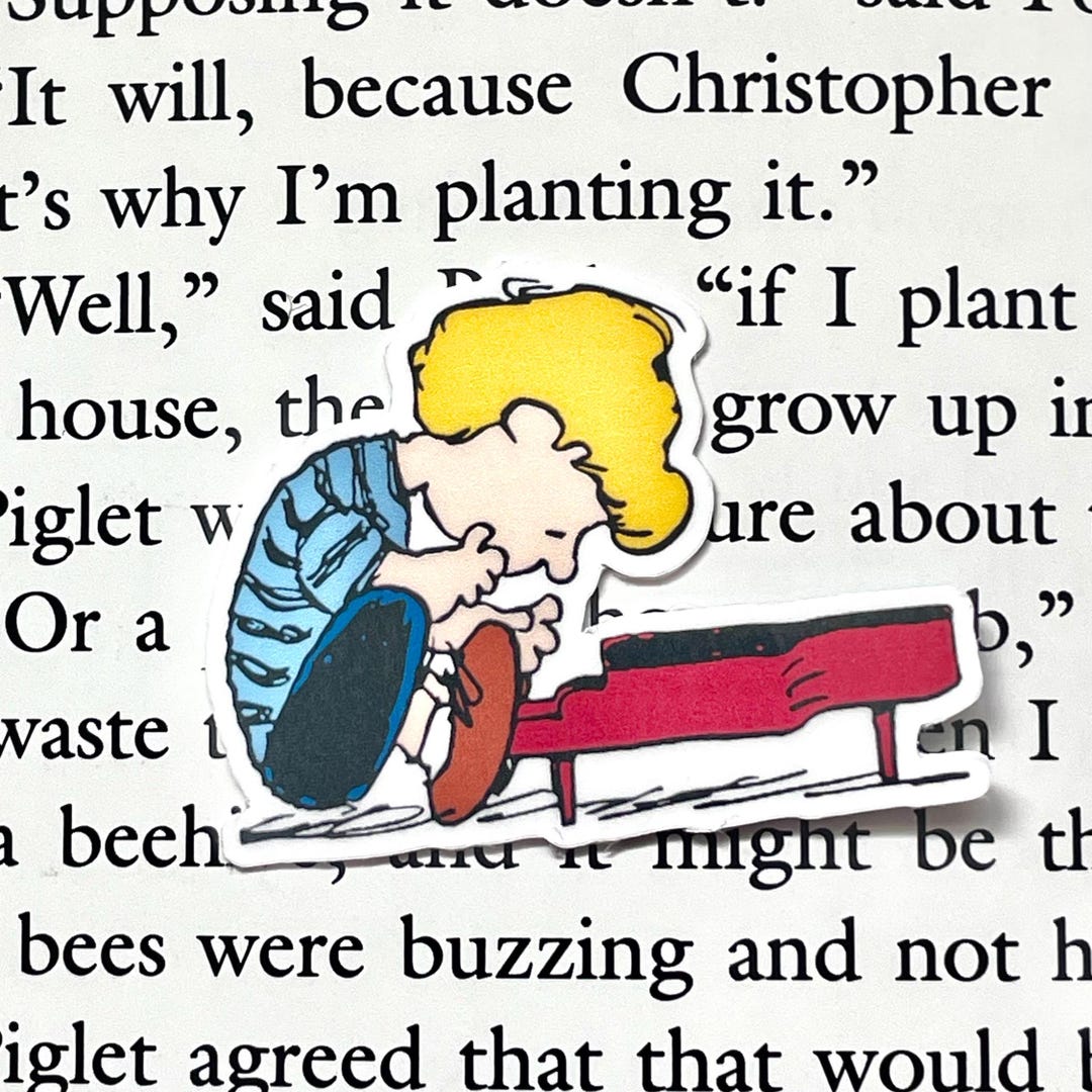Schroeder Sticker - Peanut Gang Sticker - Waterproof - Piano Master - Etsy