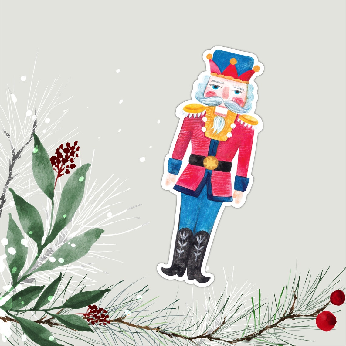 Nutcracker Stickers: Holiday Christmas Vinyl Decals - Etsy