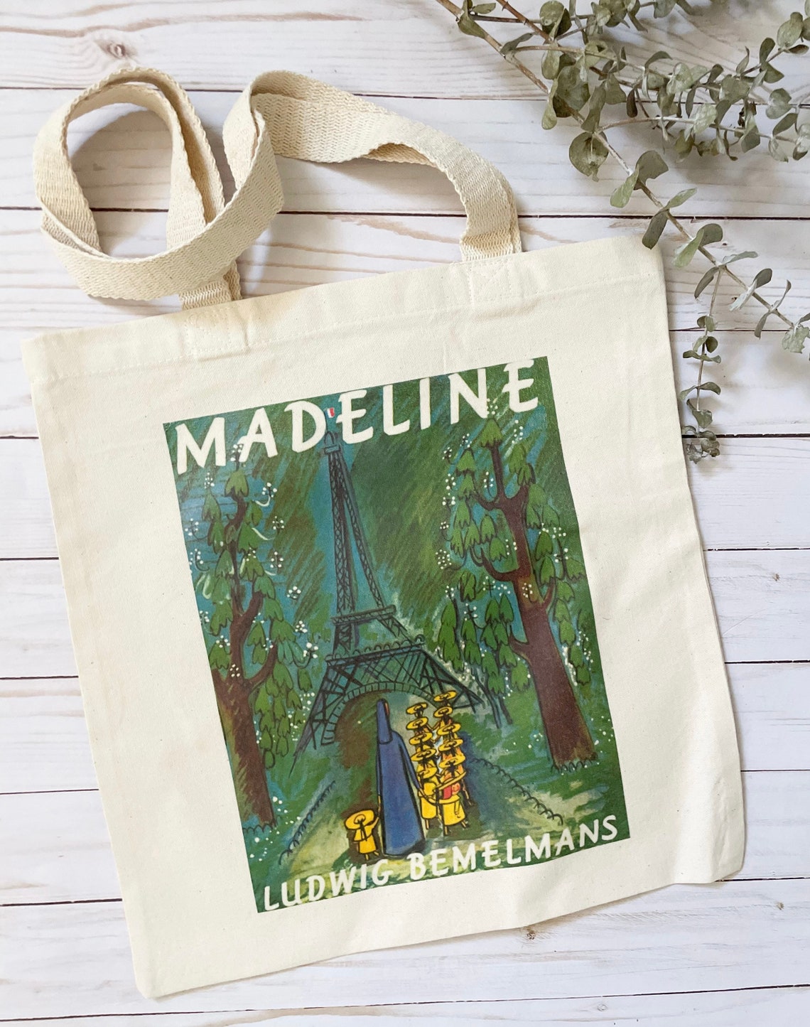 Madeline Storybook ,canvas Tote Bag Children, Library Bag, Little Girls ...