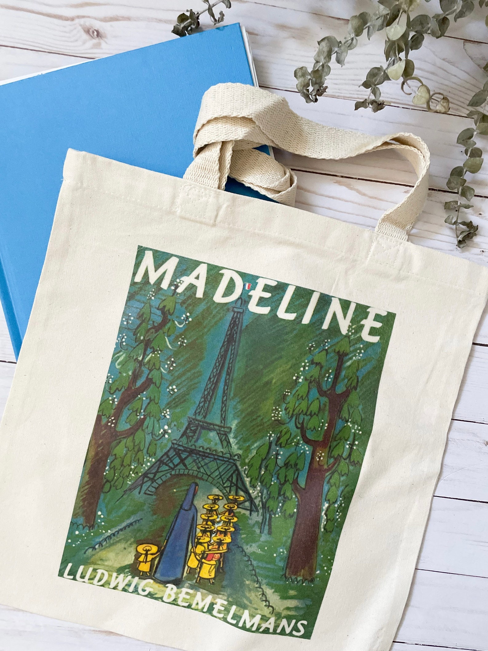 Madeline Storybook ,canvas Tote Bag Children, Library Bag, Little Girls ...