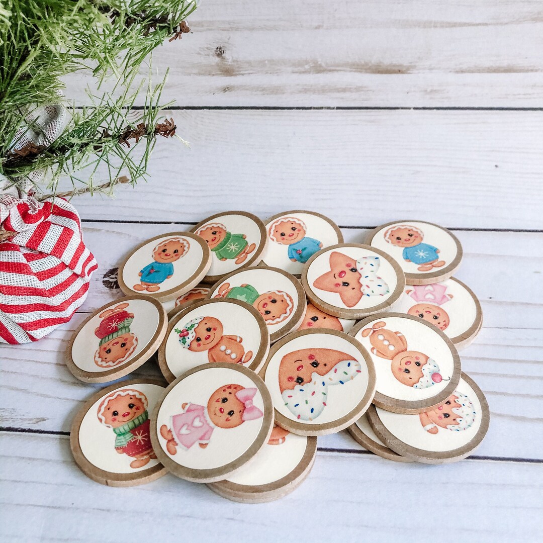 Christmas Gingerbread Cookies and Friends Memory Matching Game Stocking ...