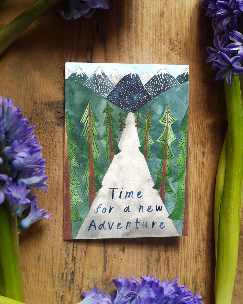 Time for a New Adventure Card Positive Encouragement Card | Etsy