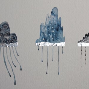 Rain Cloud Art Print Every Cloud Has a Silver Lining - Etsy