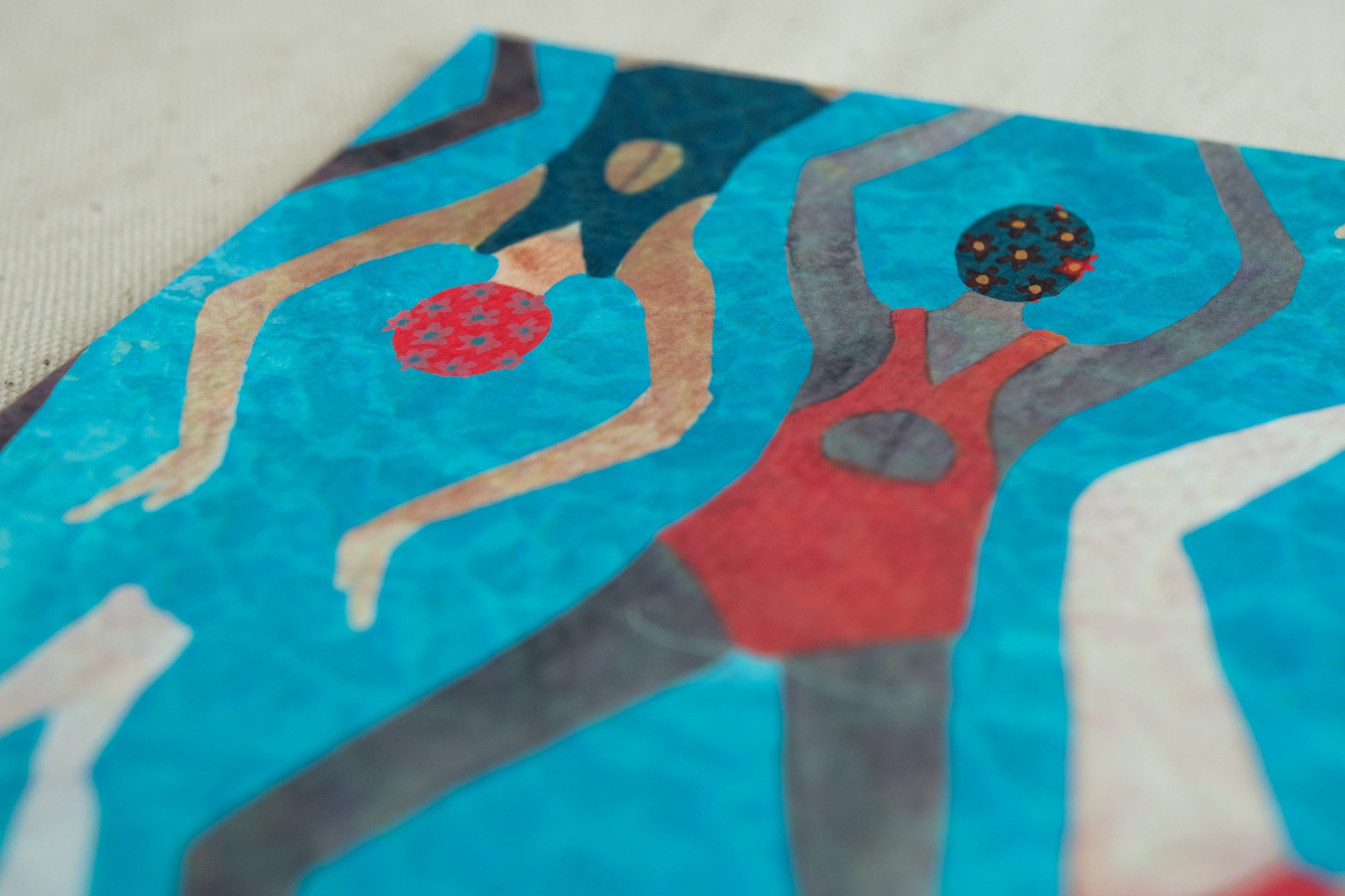 Swimmers in the Water Giclee Print - Etsy