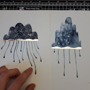 Rain Cloud Art Print Every Cloud Has a Silver Lining - Etsy