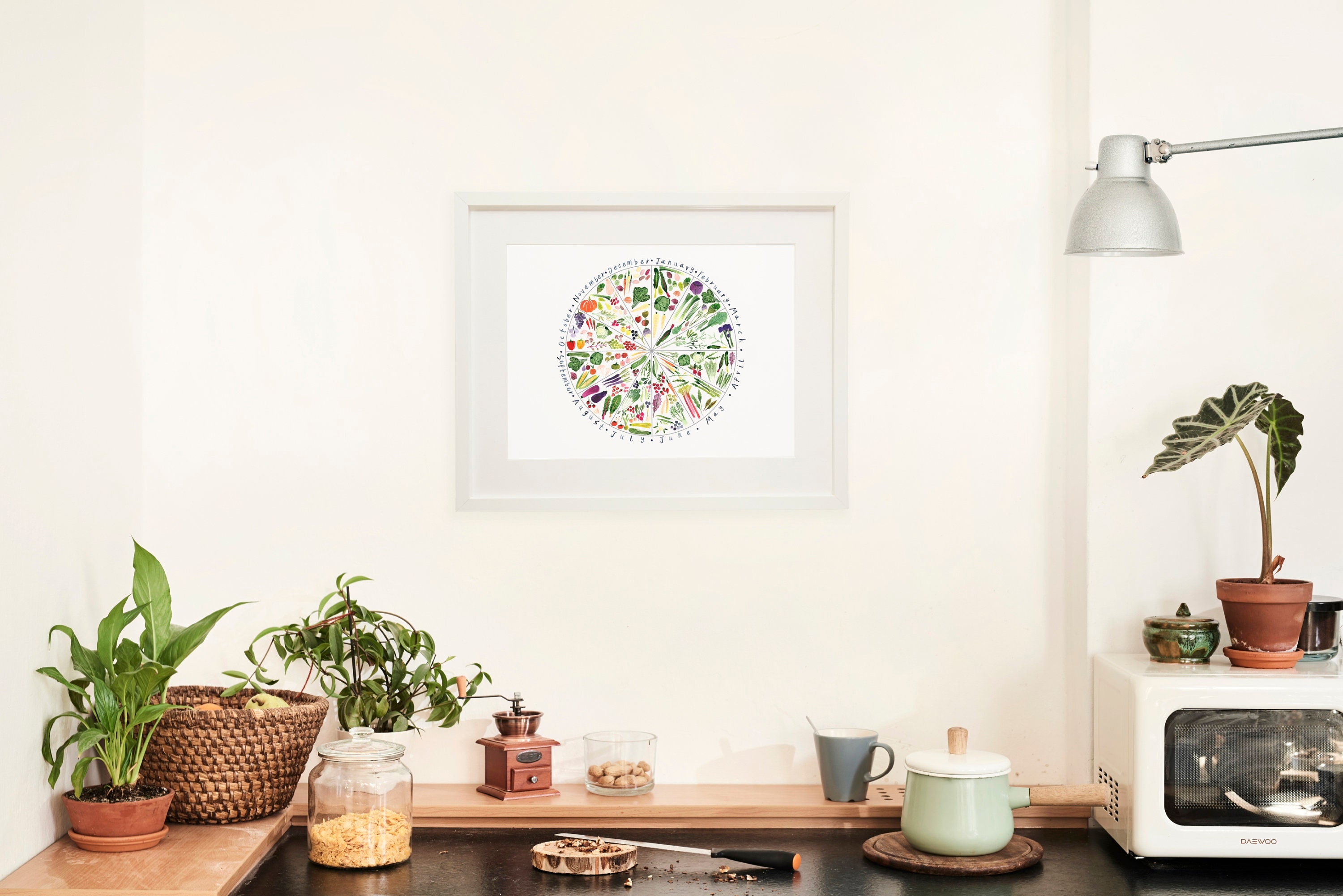 Large Seasonal Food Art Print Fruit & Veg A2/A1 | Etsy