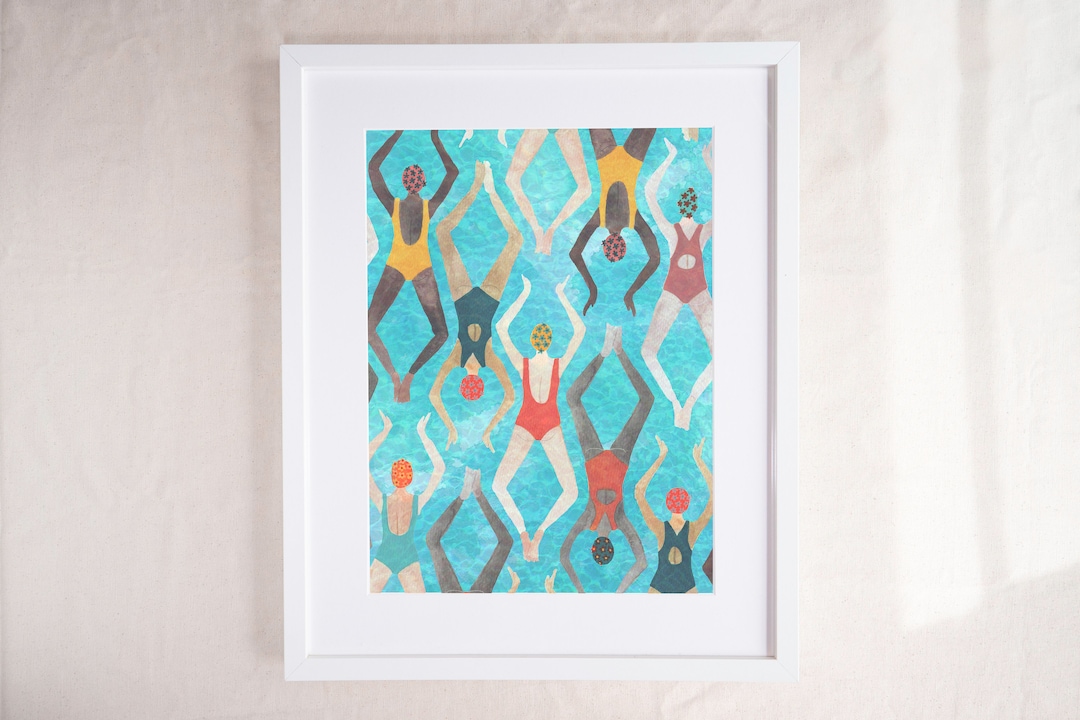 Swimmers in the Water Giclee Print - Etsy