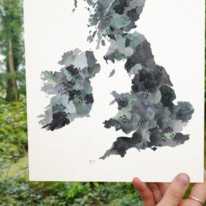 UK Watercolour Travel Map - Etsy UK
