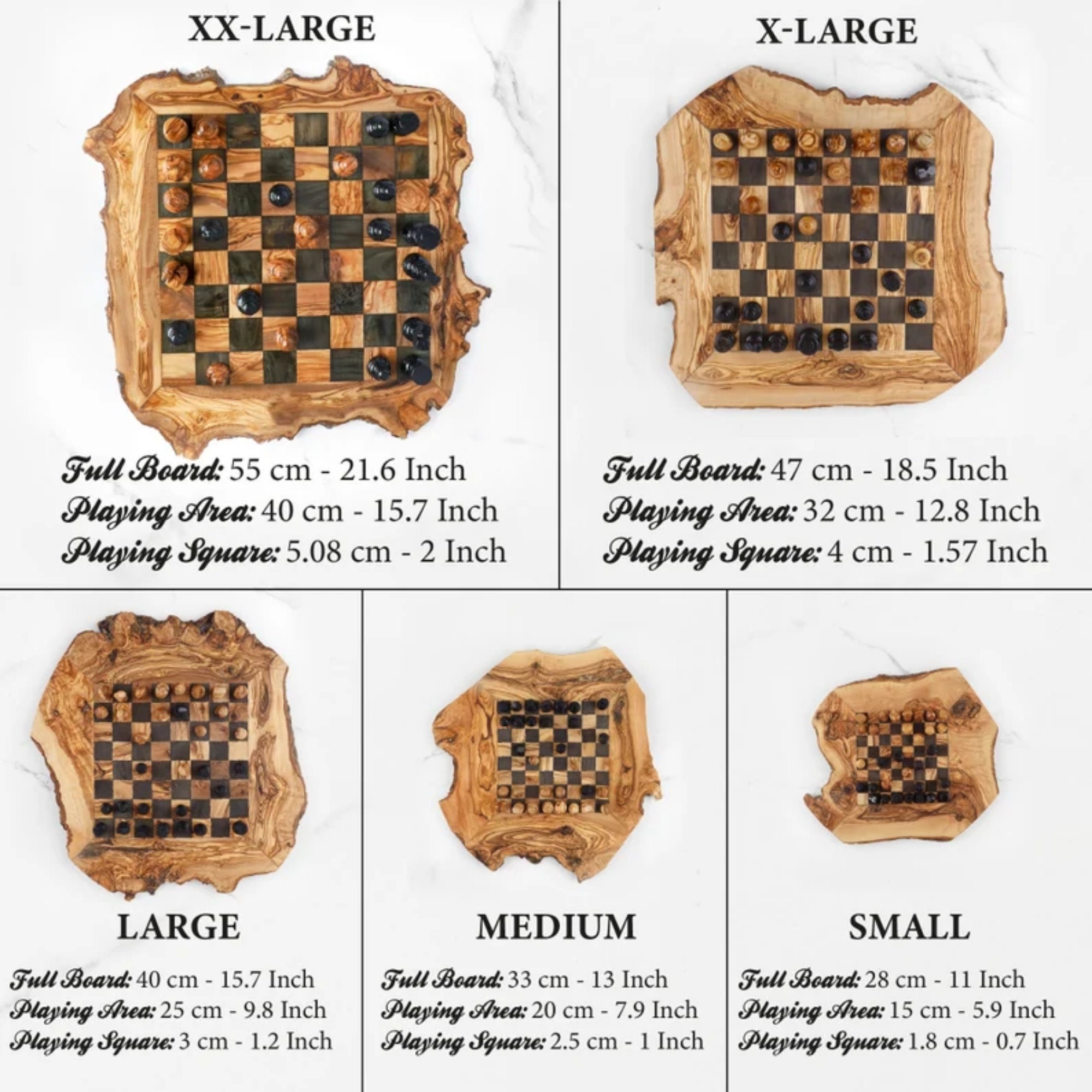 Olive Wood Chess Set With Rough Edges Handmade Wooden Chess - Etsy