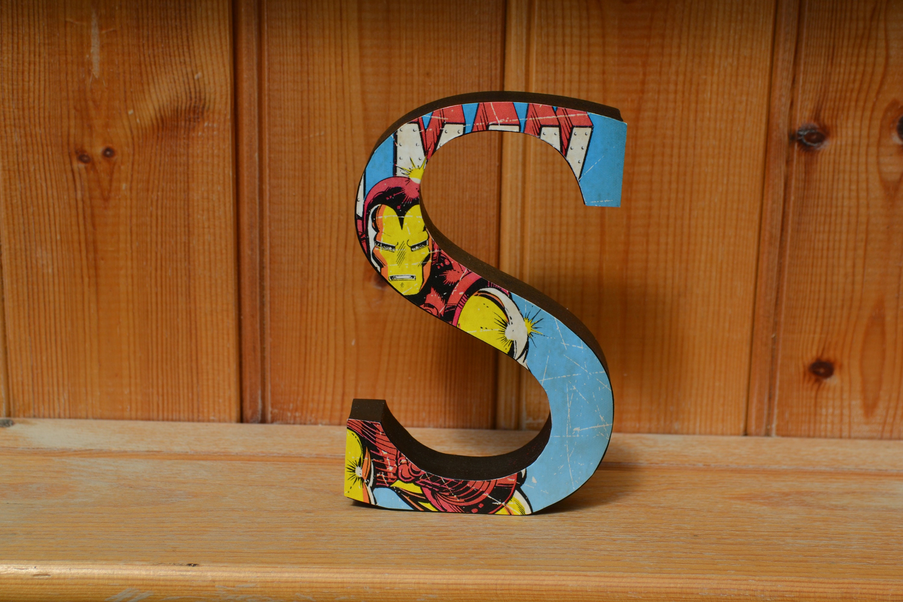 Personalised Wooden Marvel Superhero Comic Letters Any - Etsy UK
