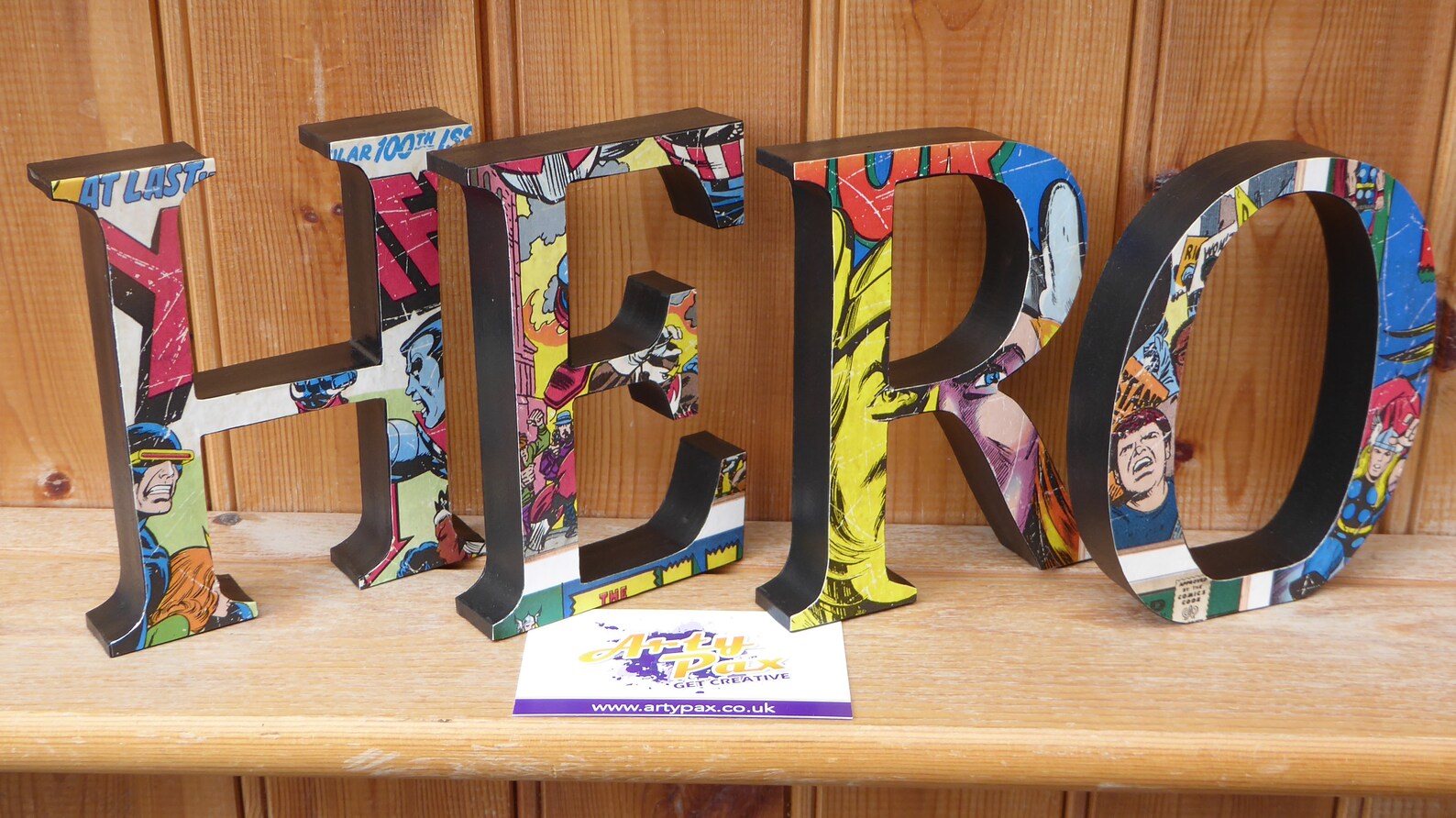 Personalised Wooden Marvel Superhero Comic Letters Any | Etsy UK