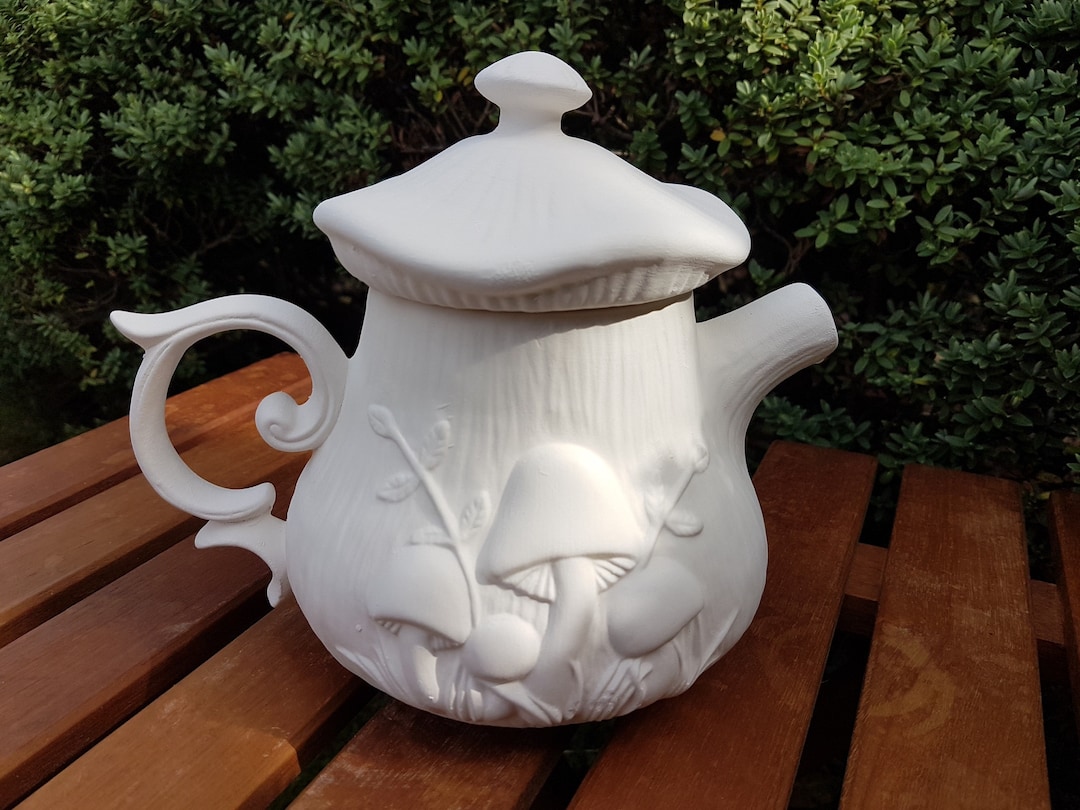 Paint Your Own Mushroom Teapot Kit, Ceramic Ornamental Teapot & Lid ...