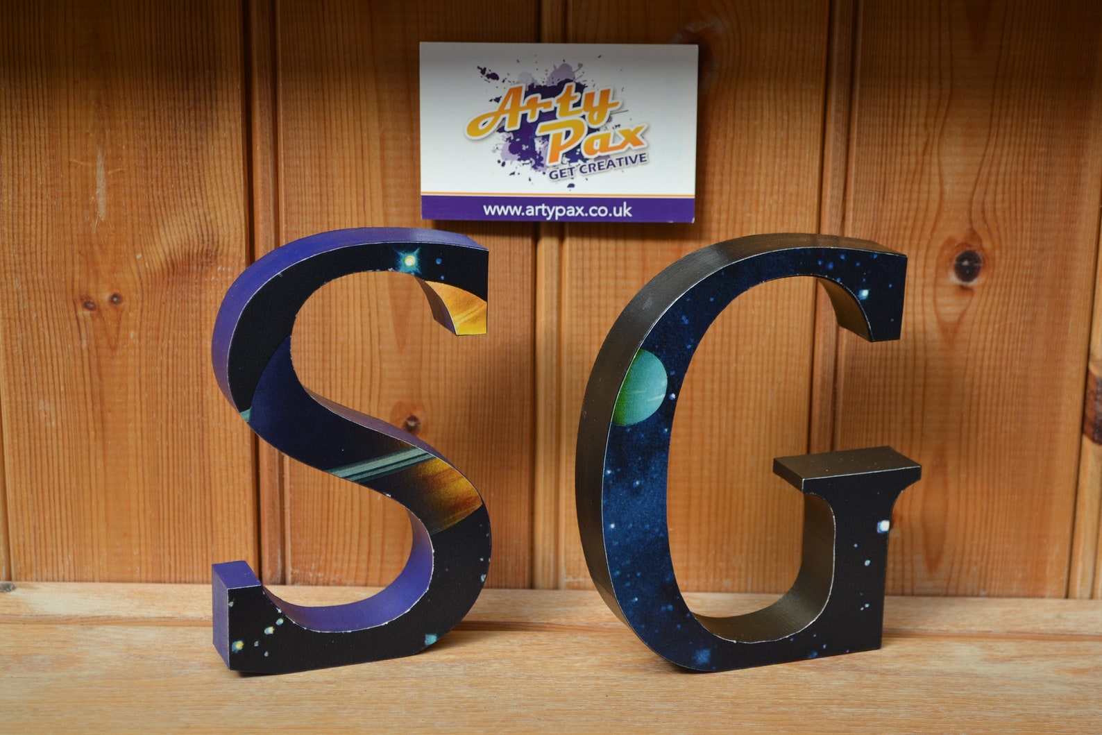 Personalised Wooden Letters Outer Space Themed, Custom Name Sign, Any ...
