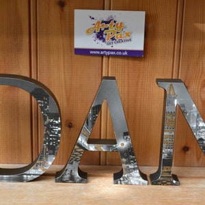 Personalised Wooden New York Cityscape Themed Letters Any Name/word ...