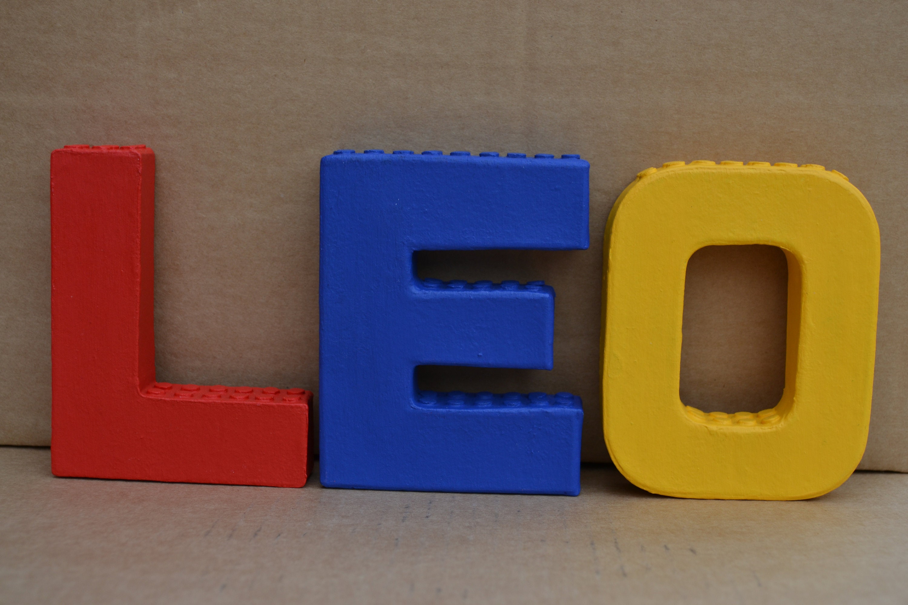 Personalised Lego Name Letters, Eco Friendly Papier Mache Name Sign ...