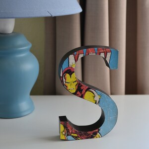 Personalised Wooden Marvel Superhero Comic Letters Any Name/word Room ...